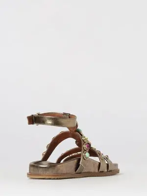 Kurt Geiger Octavia Laminated Leather Sandal With Rhinestones