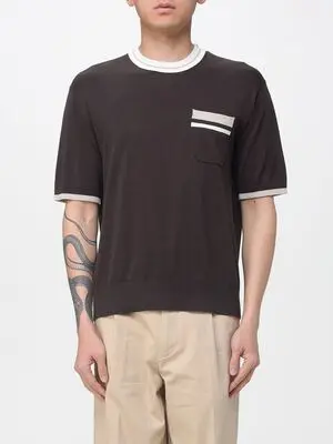 PAOLO PECORA Virgin Wool Crew-neck Pullover - Brown