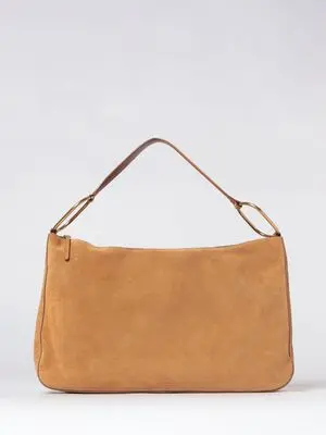 TWINSET Liliane Suede Shoulder Bag - Brown