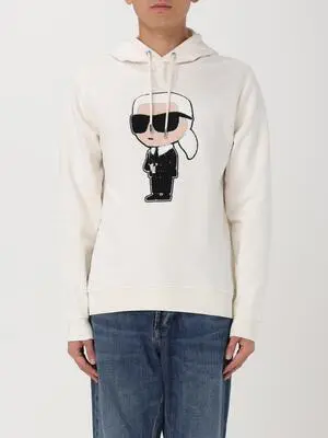 Karl Lagerfeld Embroidered Hoodie - Beige