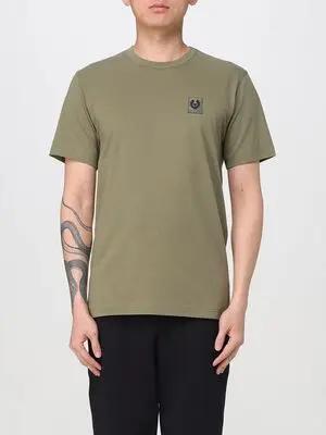 Belstaff Cotton T-shirt With Logo - Green
