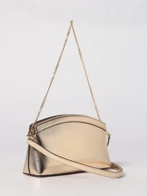 Michael Kors Small Athena Convertible Clutch In Metallic Leather - Gold