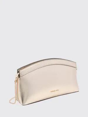 Michael Kors Small Athena Convertible Clutch In Metallic Leather - Gold