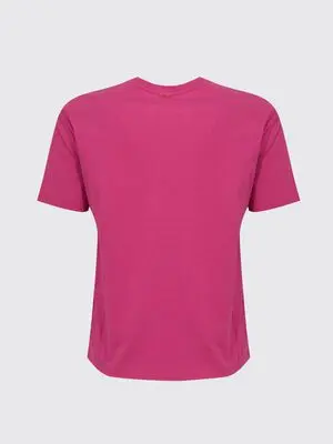 TWINSET Cotton T-shirts With Embroidered Flower - Fuchsia