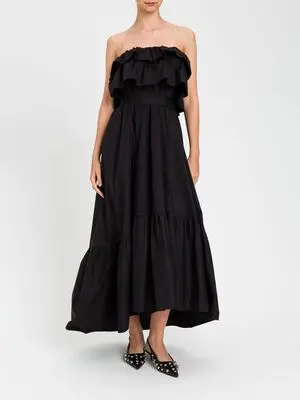 TWINSET Asymmetric Stretch Cotton Dress