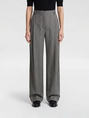 Stella McCartney Gray Wool Striped Palazzo Trousers - Grey