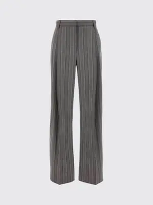 Stella McCartney Gray Wool Striped Palazzo Trousers