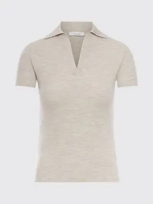 Max Mara Ribbed Knit Polo Shirt - Beige