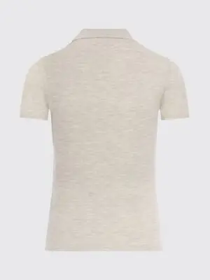 Max Mara Ribbed Knit Polo Shirt - Beige