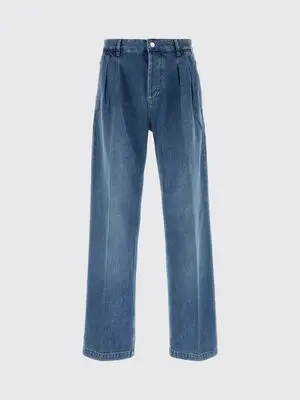 MARINE SERRE Wide Leg Cotton Denim Jeans