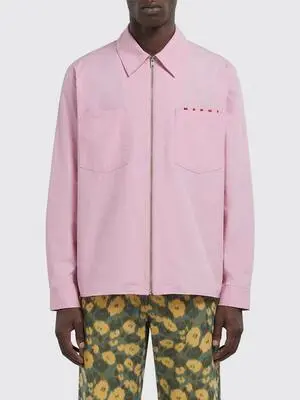 Marni Organic Cotton Shirt With Logo - Quartz