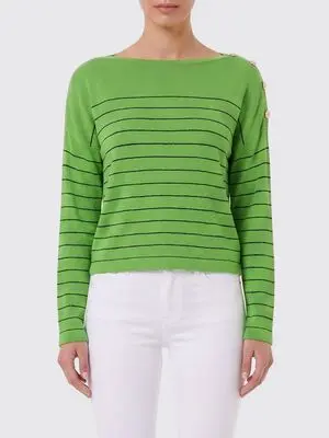 Elisabetta Franchi Striped Cotton Blend Jumper - Black