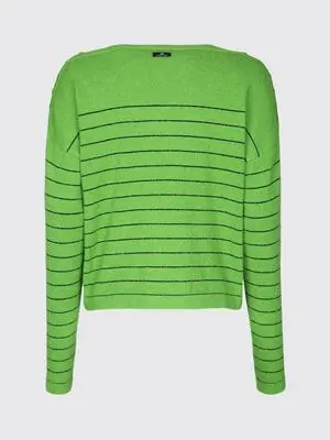 Elisabetta Franchi Striped Cotton Blend Jumper