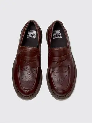 Camper Loafers With Broguing Detail