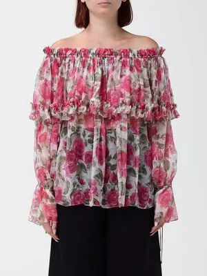 Chloé Floral Print Silk Blouse - Pink