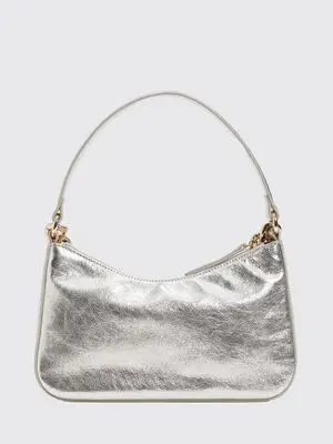 TWINSET Liliane Medium Laminated Leather Bag - Silver