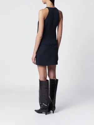COURREGES Mini Sheath Dress With Belted Waist
