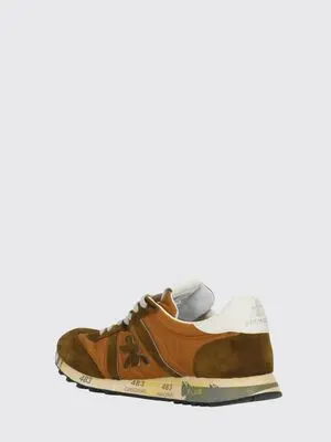 Premiata Lucy Low Top Sneakers In Suede And Nylon - Rust