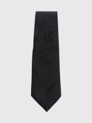 Giorgio Armani Polka Dot Silk Neck Tie - Black