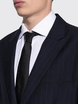 Giorgio Armani Polka Dot Silk Neck Tie - Black
