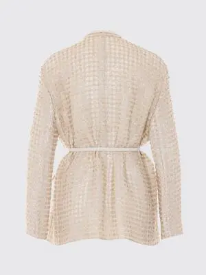 Brunello Cucinelli Silk Organza Blazer With Embroidered Sequins