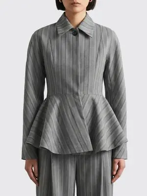 Stella McCartney Striped Wool Jacket - Grey