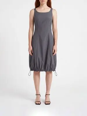 Coperni Viscose Mini Dress With Drawstring - Grey