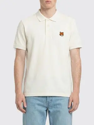 Maison Kitsuné Organic Cotton Polo Shirt - Beige