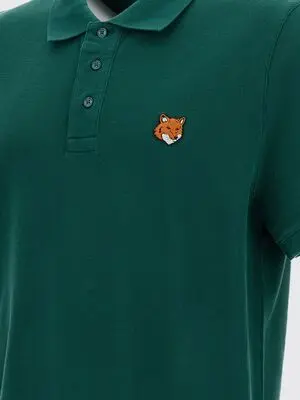 Maison Kitsuné Organic Cotton Polo Shirt - Green