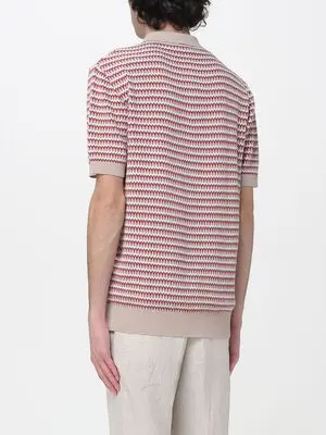 MANUEL RITZ Knitted Polo Shirt - Beige