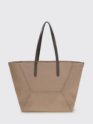 Brunello Cucinelli Bc Duo Cotton Canvas Bag - Camel