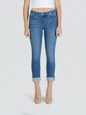 Liu Jo Cropped Fit Stretch Jeans - Denim