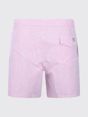 Polo Ralph Lauren Striped Cotton Blend Swimsuit - Pink