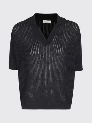 ROBERTO COLLINA Cotton Blend Knit Polo Shirt