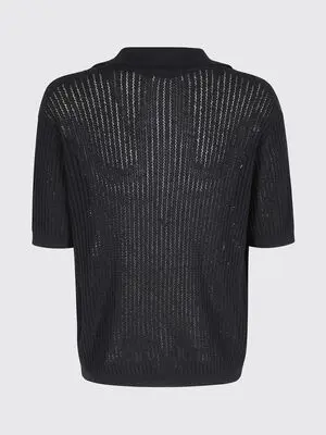 ROBERTO COLLINA Cotton Blend Knit Polo Shirt