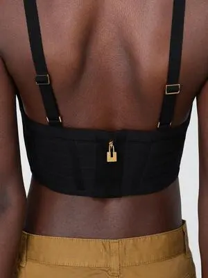 Elisabetta Franchi Stretch Viscose Cropped Top