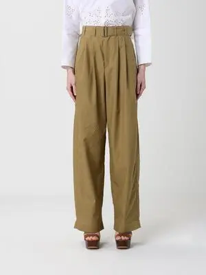 Soeur Cotton Wide Leg Trousers - Sand
