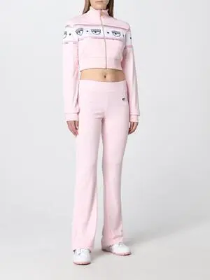 CHIARA FERRAGNI Zip-up Cropped Jacket And Flared Trousers Set