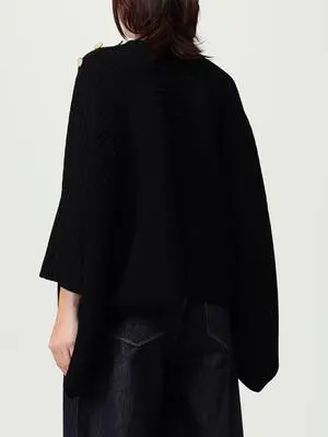 Karl Lagerfeld Ribbed Pullover With Button Detail