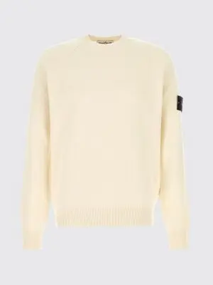 Stone Island Organic Cotton Knit Crewneck Sweater - Ivory