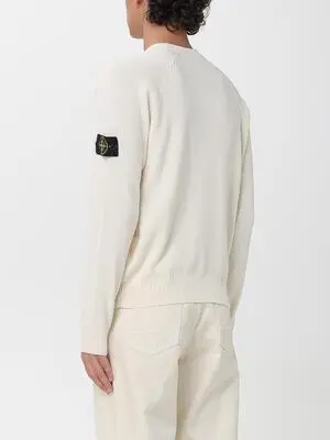 Stone Island Organic Cotton Knit Crewneck Sweater - White