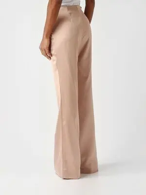 Pinko Satin Flared Trousers - Beige