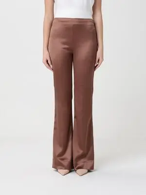 Pinko Satin Flared Trousers - Brown