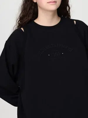 Elisabetta Franchi Cut-out Cotton Sweatshirt - Black