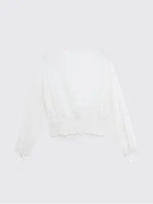 Aspesi Cotton Blouse With V-neck And Long Sleeves
