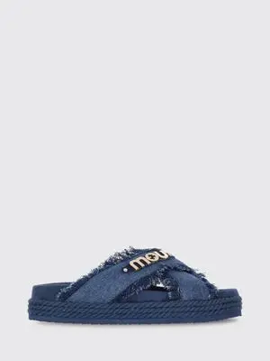Mou Cotton Denim Sandals - Blue