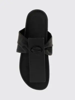 UMA WANG Leather Thong Sandals - Black
