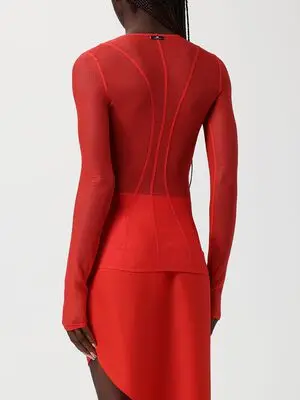 Elisabetta Franchi Transparent Tulle Top
