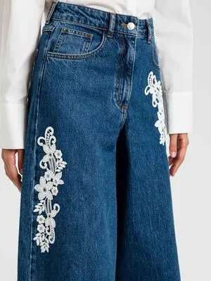 TWINSET Flared Jeans With Embroidery
