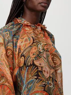 Etro Paisley Print Silk And Cotton Shirt